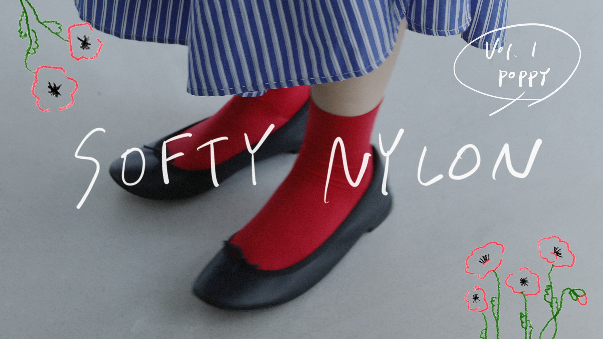 ソフティナイロン -Vol.1 ポピー | 靴下屋公式通販 Tabio オンラインストア